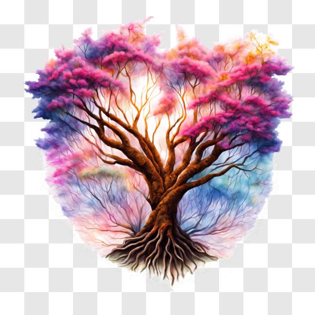 Download Colorful Heart Tree - Symbol of Life and Nature PNGs Online ...