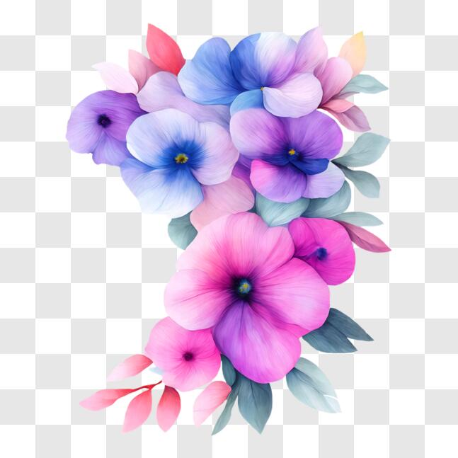 Download Upside-down Heart-shaped Flower Bouquet PNGs Online - Creative ...