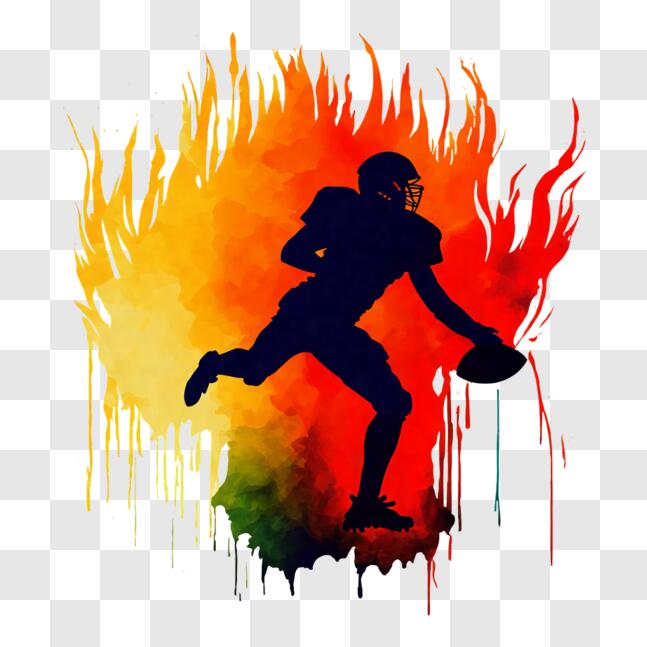 Download Football player running with ball in hand PNGs Online ...