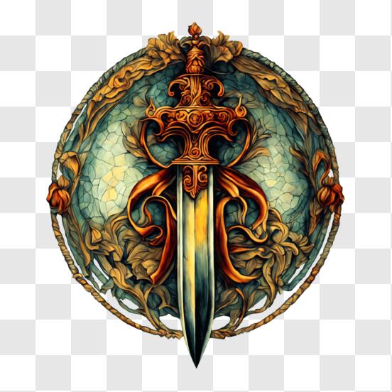 Download Ornate Medieval Sword with Decorative Frame PNGs Online ...