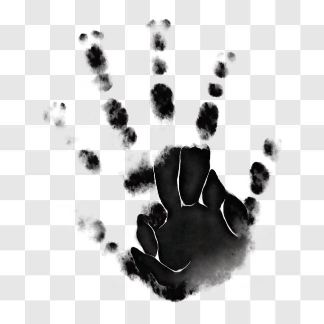 Download Black and White Handprint on a Black Background PNGs Online ...