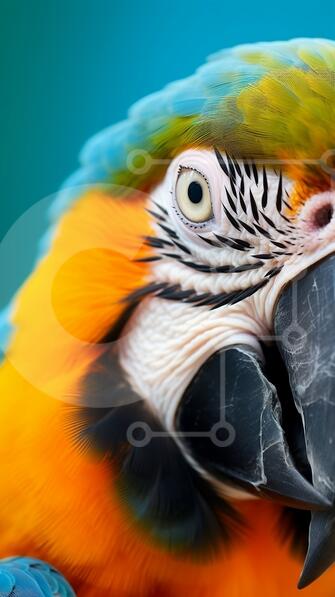 Vibrant Parrot Portrait stock photo | Creative Fabrica