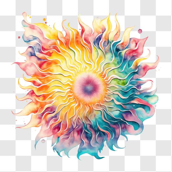 Download Bright and Colorful Sun Art PNGs Online - Creative Fabrica