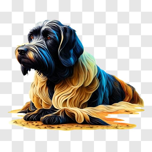 Download Curly-haired Dog In Windy Weather PNGs Online - Creative Fabrica