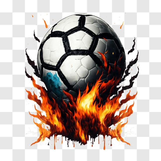 Download Flaming Soccer Ball PNGs Online - Creative Fabrica