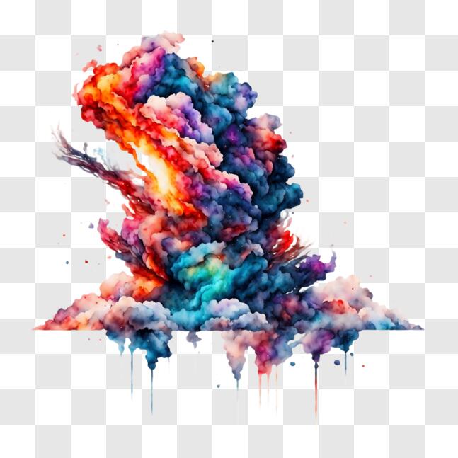 Download Colorful Explosion Shape Cloud PNGs Online - Creative Fabrica