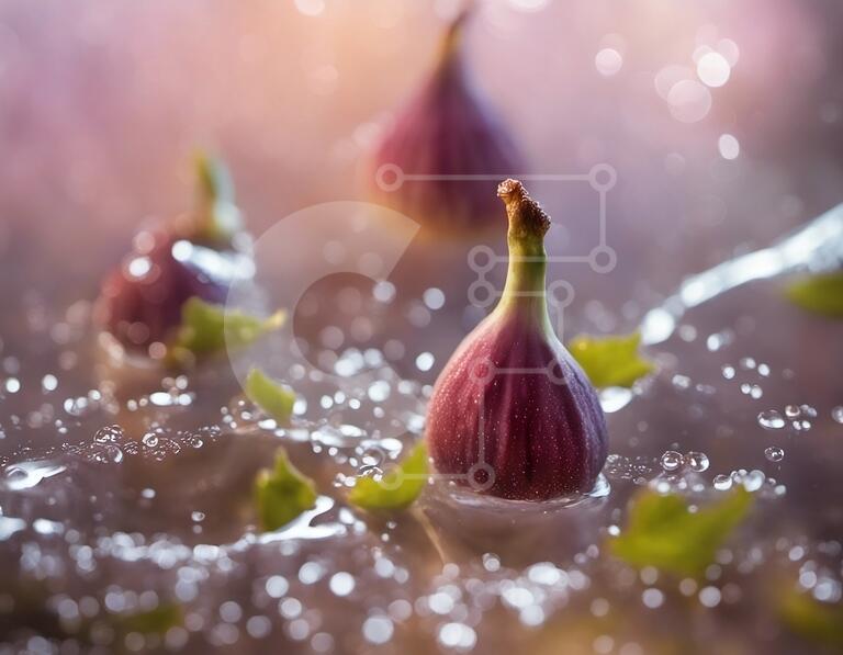 Surreal Floating Figs in Water stock photo | Creative Fabrica