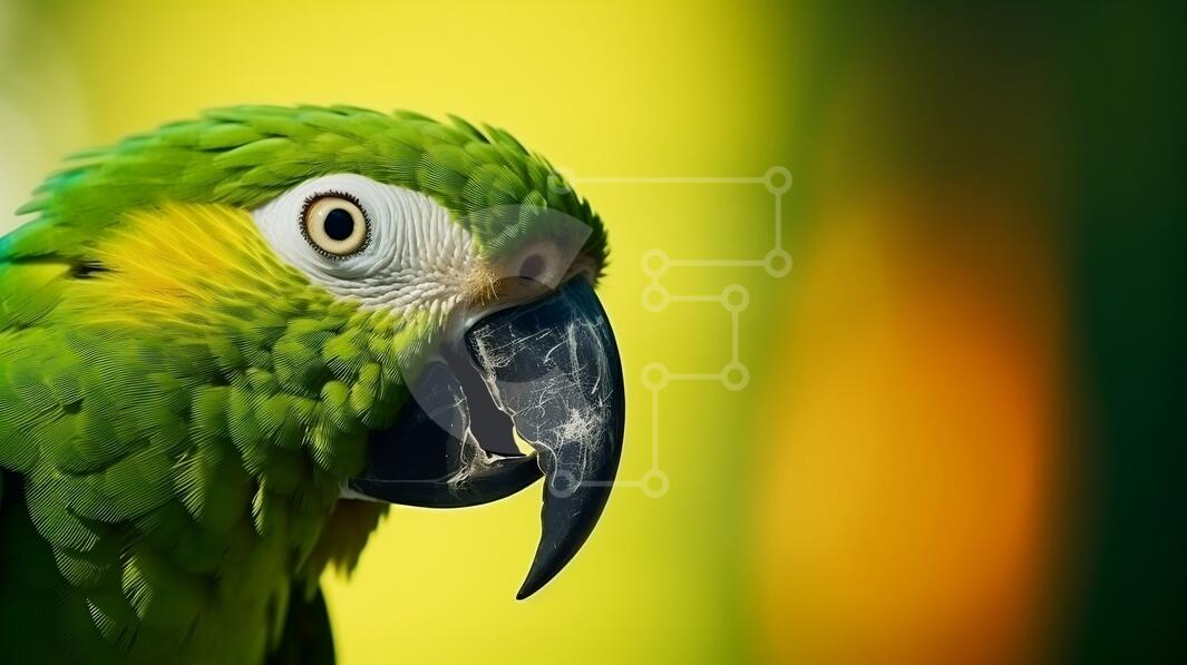 Colorful Parrot Staring at the Viewer stock photo | Creative Fabrica