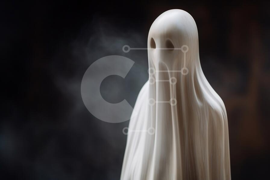 Estatua de Fantasma con Humo - Decoración de Halloween fotos de archivo ...