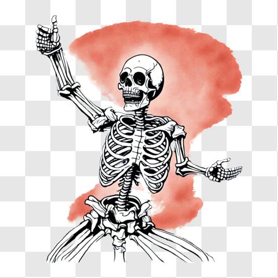 Download Skeleton Peace Sign Poster PNG Online - Creative Fabrica