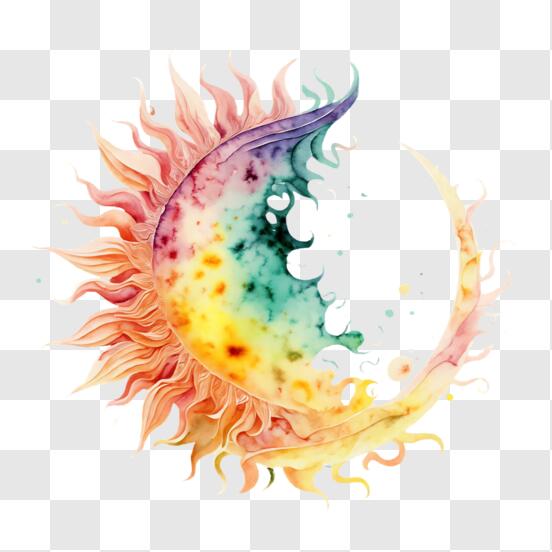 Download Bright and Colorful Sun Art PNGs Online - Creative Fabrica