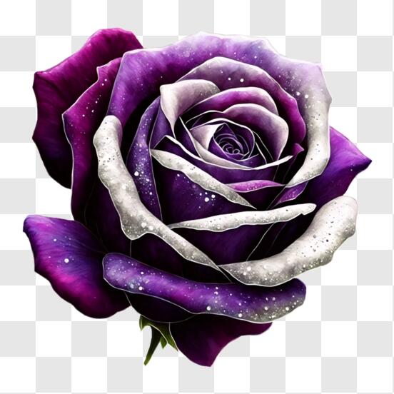 Download Purple Rose with Glitter and Sparkles - Beautiful Flower for ...