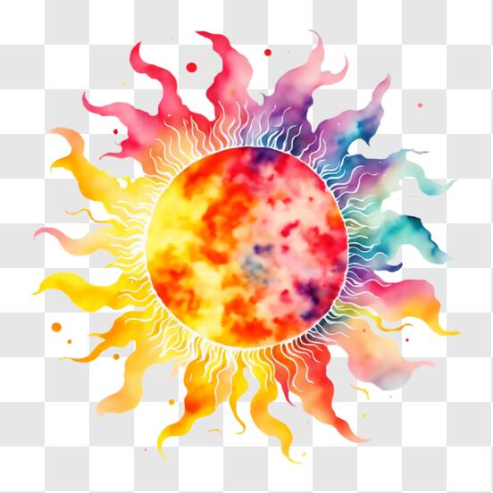 Download Bright and Colorful Sun Art PNGs Online - Creative Fabrica