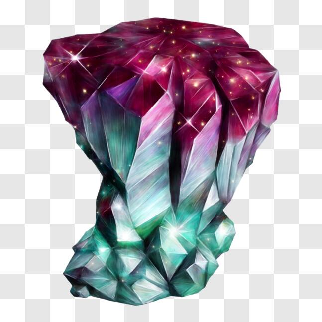 Download Colorful Crystal with Bright Light PNGs Online - Creative Fabrica