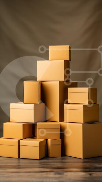 Stack of Brown Cardboard Boxes - Clutter and Disorganization stock ...