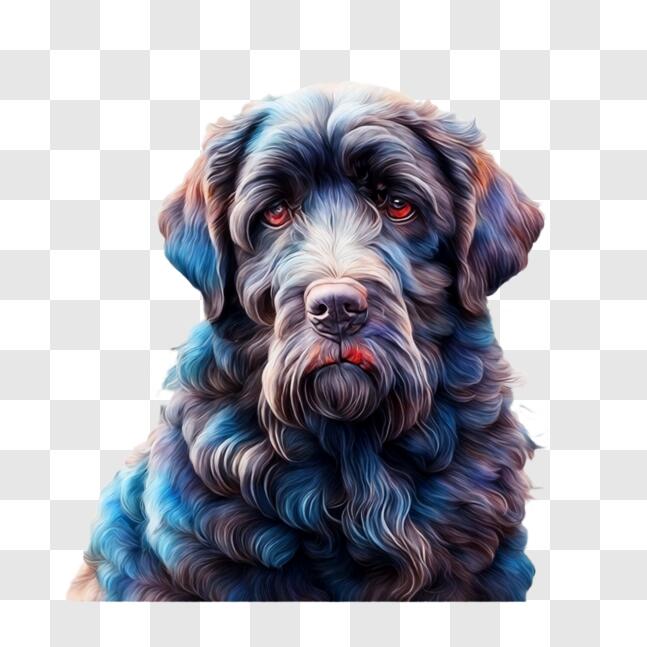 Download Black and Blue Dog with Red Eyes Looking at Camera PNGs Online ...