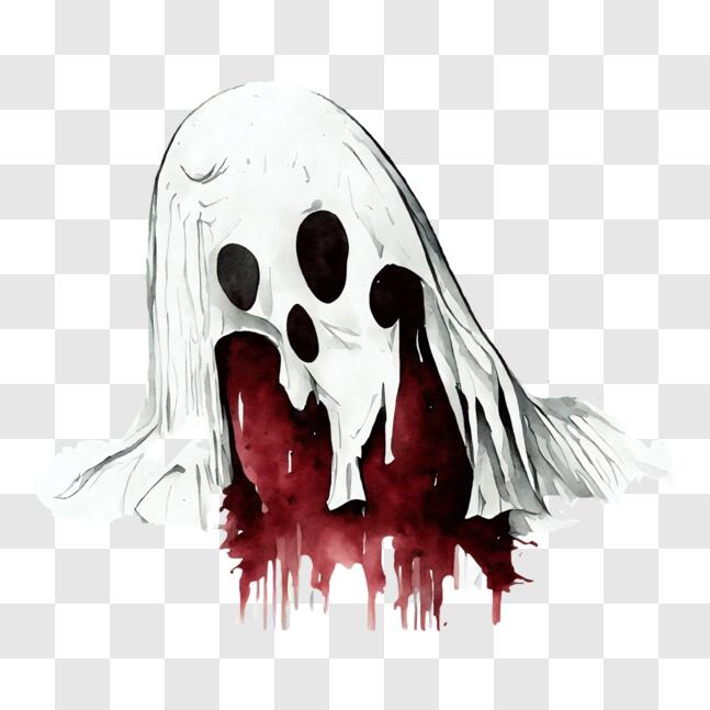 Download Ghost with blood-stained eyes for Halloween PNGs Online ...