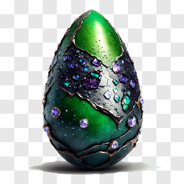 Download Black and White Gem-Adorned Egg PNGs Online - Creative Fabrica