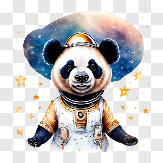 Download Panda Bear Astronaut in Space PNGs Online - Creative Fabrica