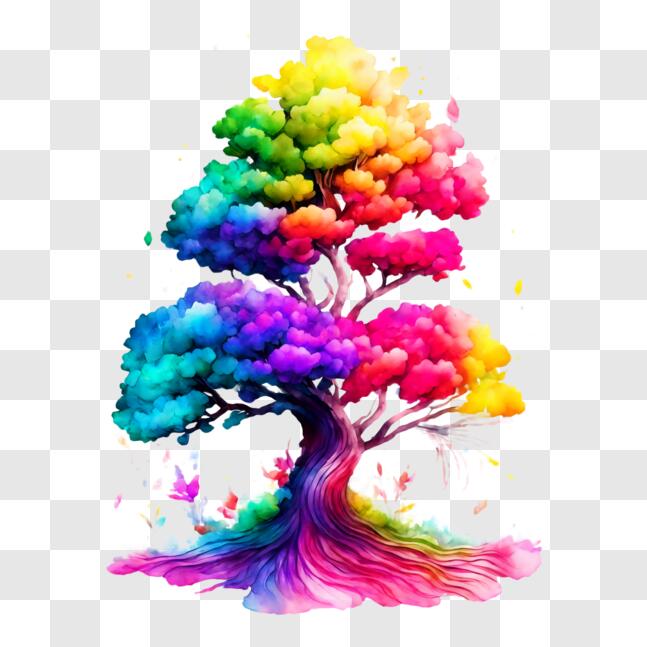 Download Colorful Tree - Symbol of Peace, Happiness, and Good Luck PNGs ...