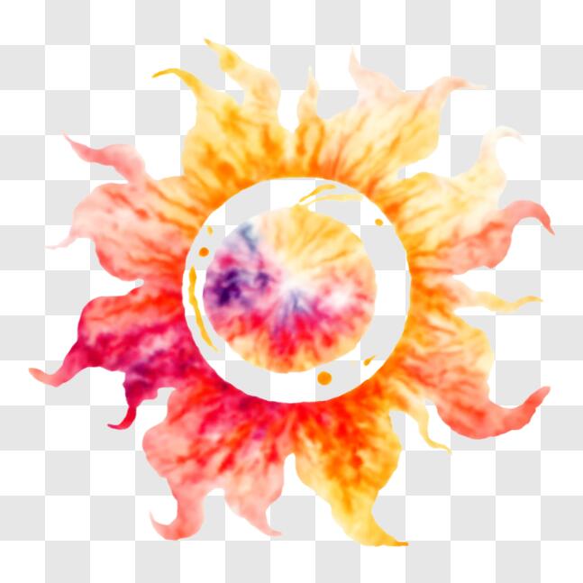 Download Abstract Stylized Sun with Colorful Rays PNGs Online ...