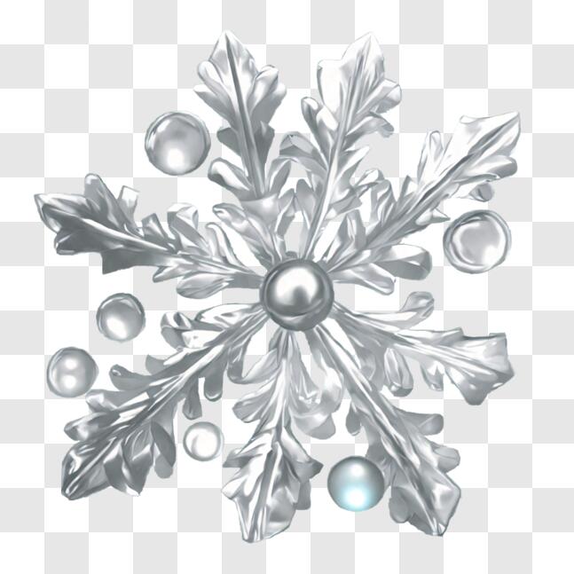 Download Silver Metal Snowflake on Black Background PNGs Online ...