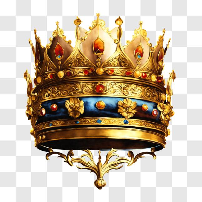 Download Gold Crown with Gemstones - Symbol of Royalty and Power PNGs ...