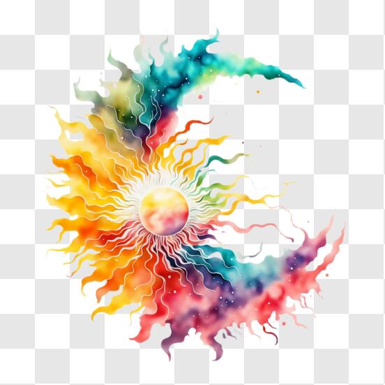 Download Bright and Colorful Sun Art PNGs Online - Creative Fabrica