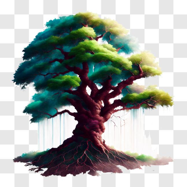 Download Large Colorful Tree in Natural Landscape PNGs Online ...