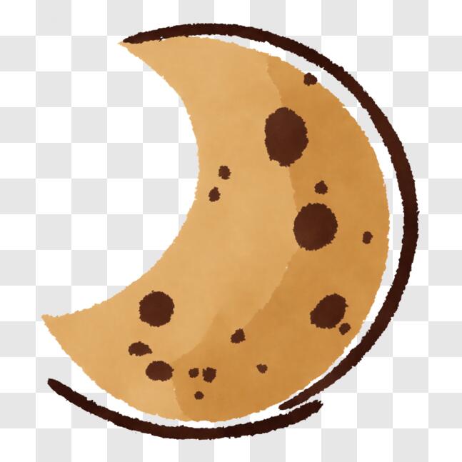Download Crescent-shaped Cookie with Brown Spots PNGs Online - Creative ...