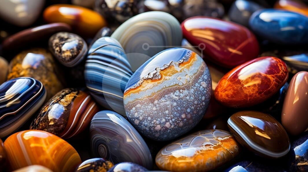 Vibrant Multicolored Rocks Pile stock photo | Creative Fabrica