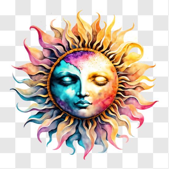 Download Bright and Colorful Sun Art PNGs Online - Creative Fabrica