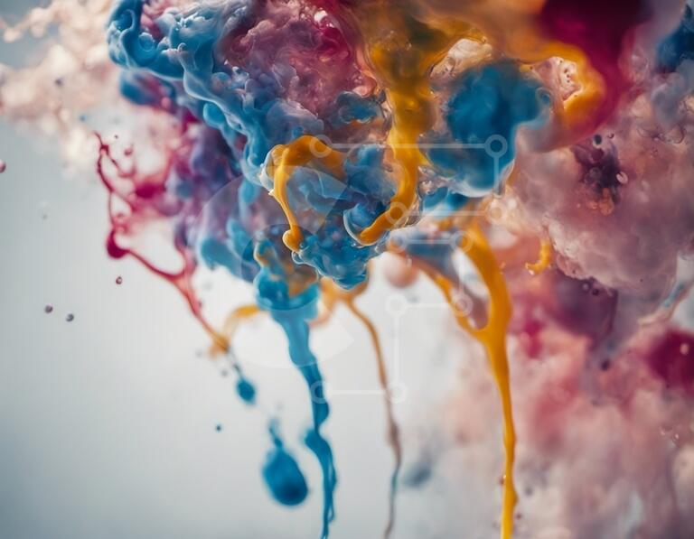 Colorful Liquid Splash in Abstract Close-Up stock photo | Creative Fabrica