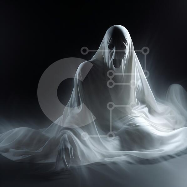 Mysterious Ghostly Figure stock photo | Creative Fabrica