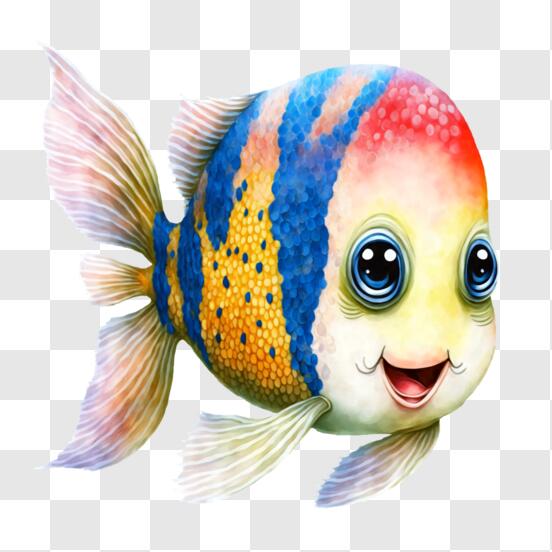 Download Colorful Cartoon Fish Illustration for Children's Products ...