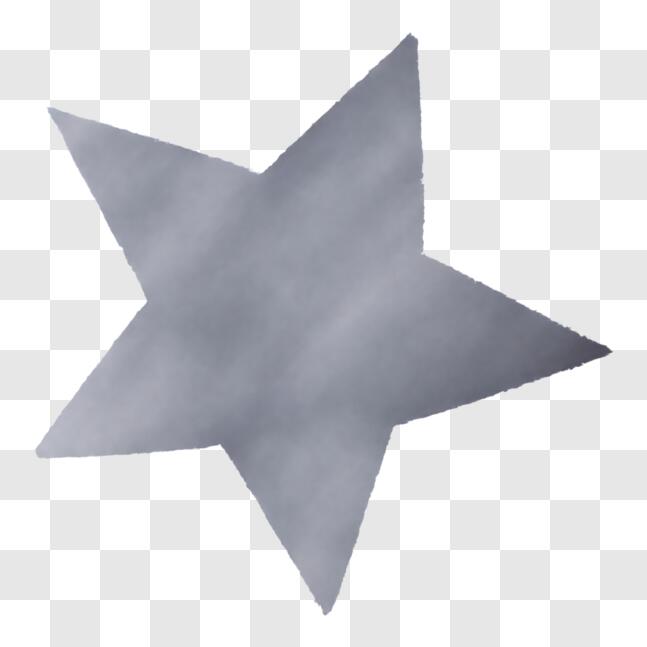 Download Shiny Metal Star with Five Points PNGs Online - Creative Fabrica