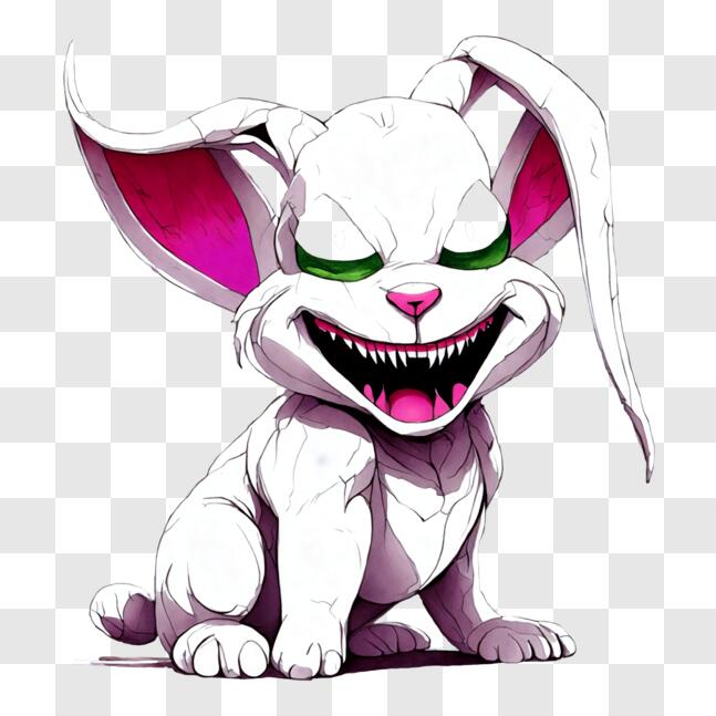 Download Creepy Cute Bunny on Black Background PNGs Online - Creative ...