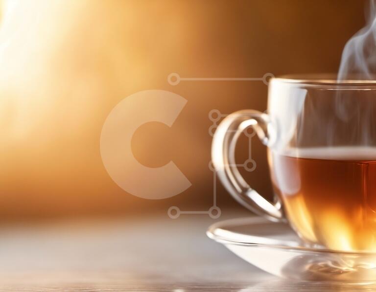 Cup of Tea with Steam stock photo | Creative Fabrica