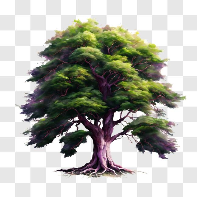 Download Lush Green Tree in a Open Area PNGs Online - Creative Fabrica