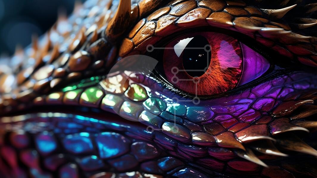 Dragon's Eye Close-up - Vibrant and Detailed Image stock photo ...