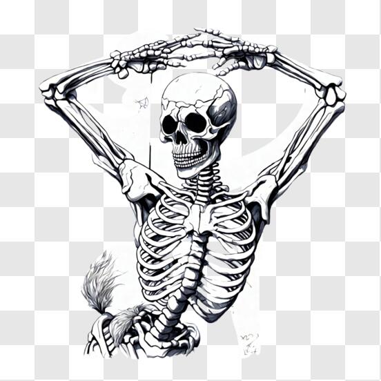 Download Skeleton Doing Handstand Pose PNGs Online - Creative Fabrica