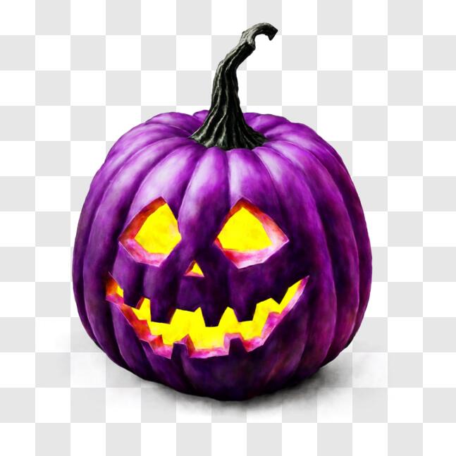 Descarga Calabaza Morada Brillante con Cara Sonriente PNGs En Línea ...