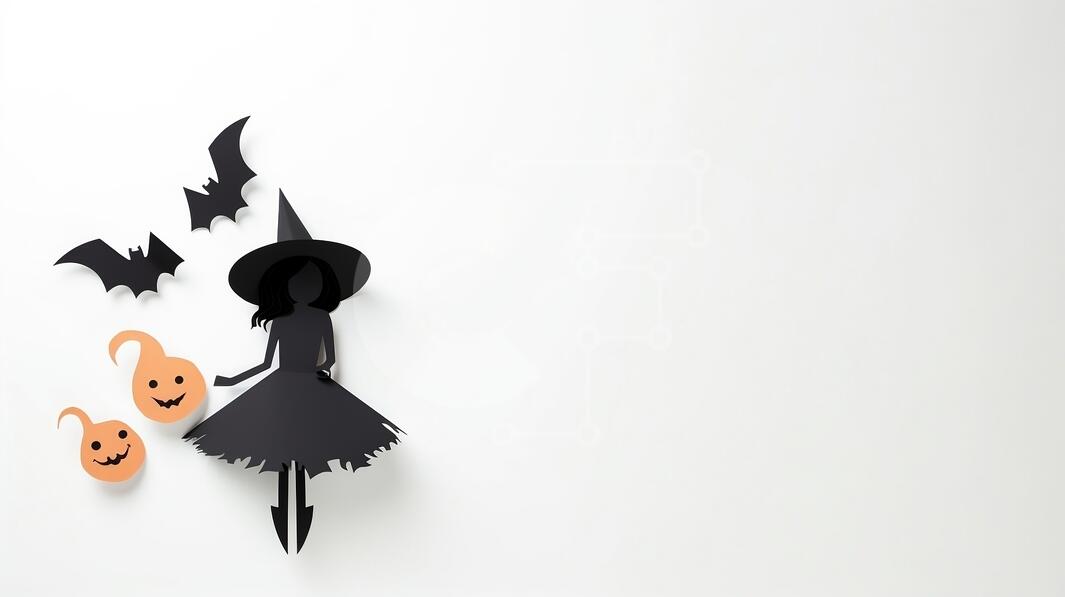 Promote Halloween Events with this Witch Paper Cutout Image stock photo ...