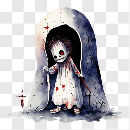 Download Spooky Ghosts in a Haunted House PNG Online - Creative Fabrica