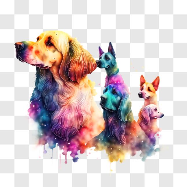 Download Group of Three Dogs - Different Breeds PNGs Online - Creative ...