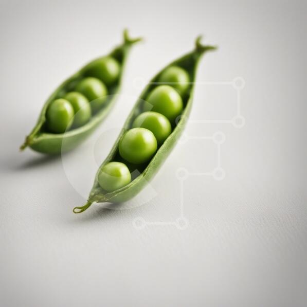 Fresh Green Peas in a Pod stock photo | Creative Fabrica