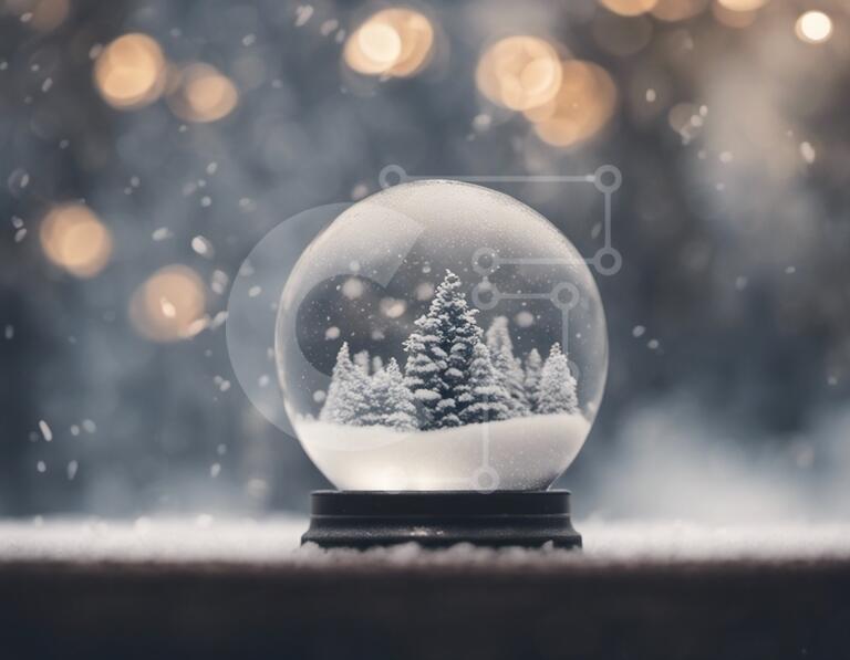Winter Wonderland Snow Globe Decoration stock photo | Creative Fabrica