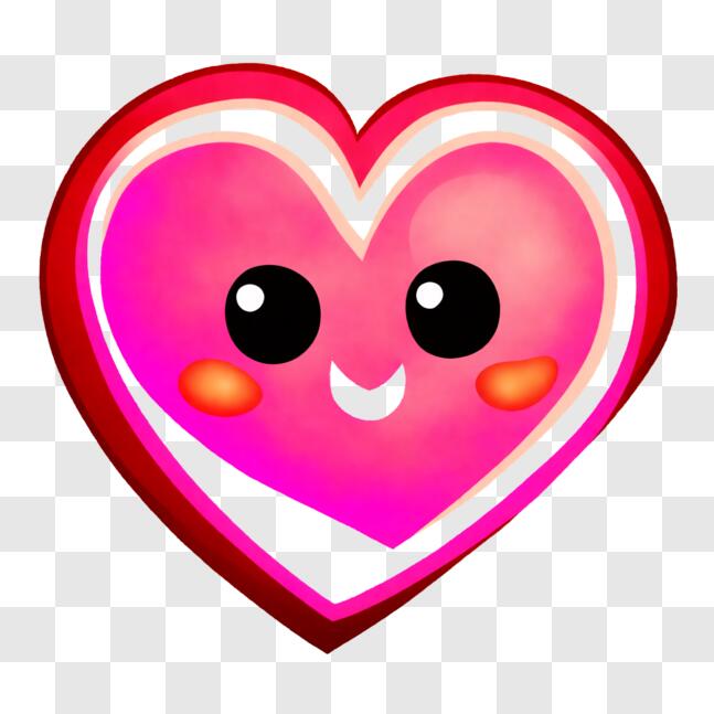 Download Pink Heart Emoji Love Friendship And Affection Png Online Creative Fabrica