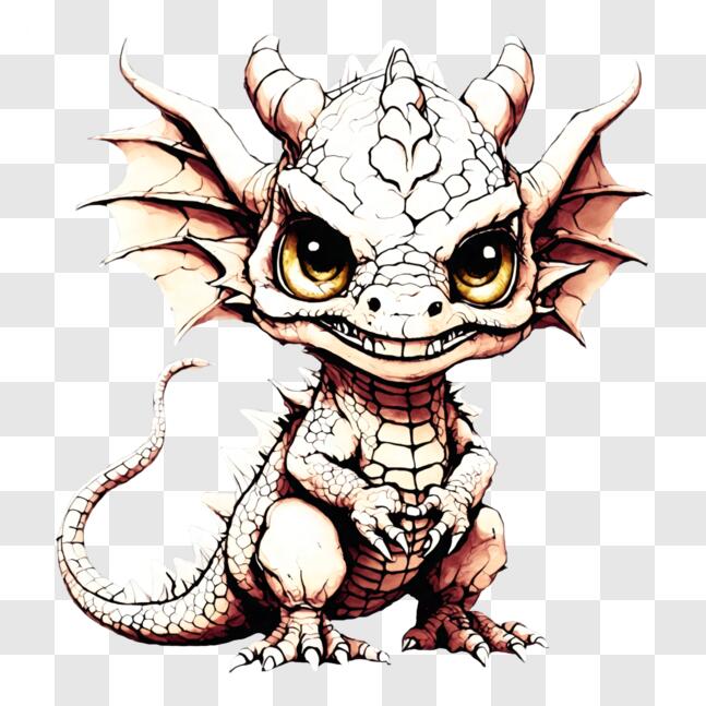 Download Small White Dragon on a Black Background PNGs Online ...