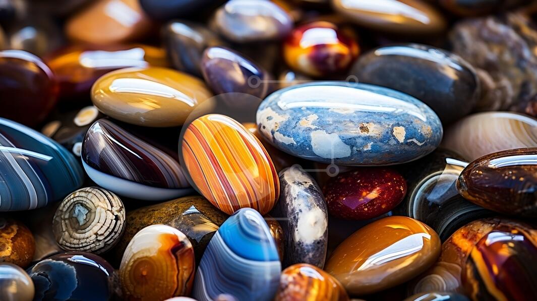 Colorful Gemstones with a Shiny, Polished Appearance stock photo ...